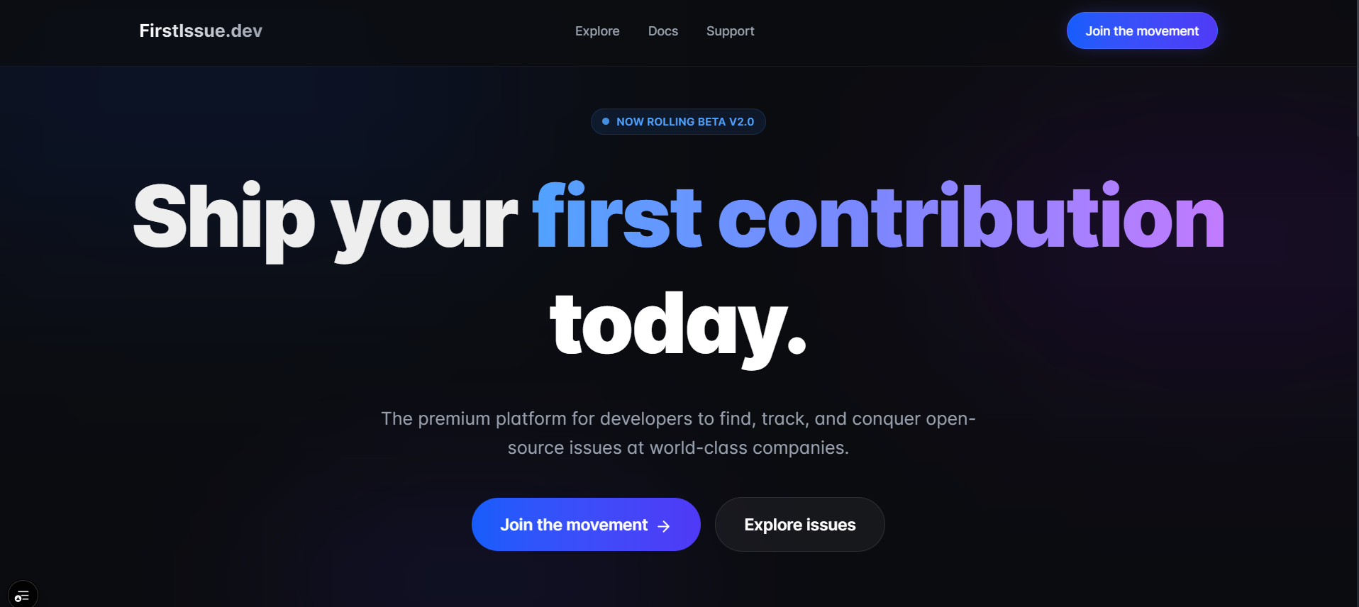 FirstIssue.dev – Find Your First Open Source Contribution | Beginner-Friendly GitHub Issues